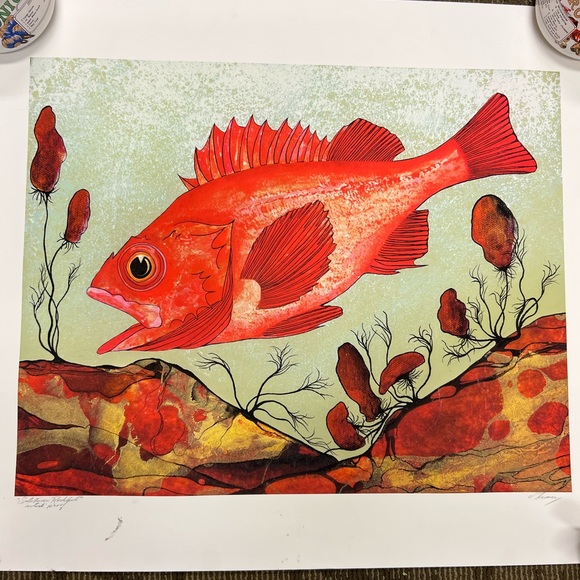 diane oleary | Art | Diane Oleary Split Nose Rockfish Collage | Poshmark